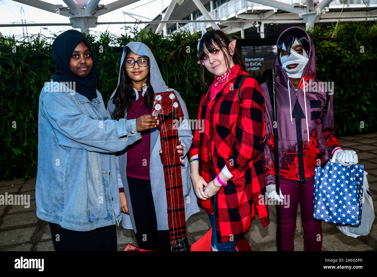 London, UK. 26th October, 2019. Cosplay fans attends the MCM Comic Con ...