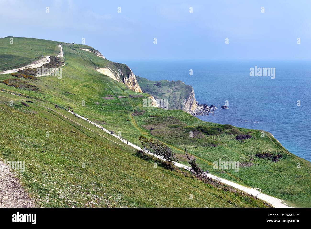 Jurassic Coast, England - 30th April 19:The limestone path along the ...