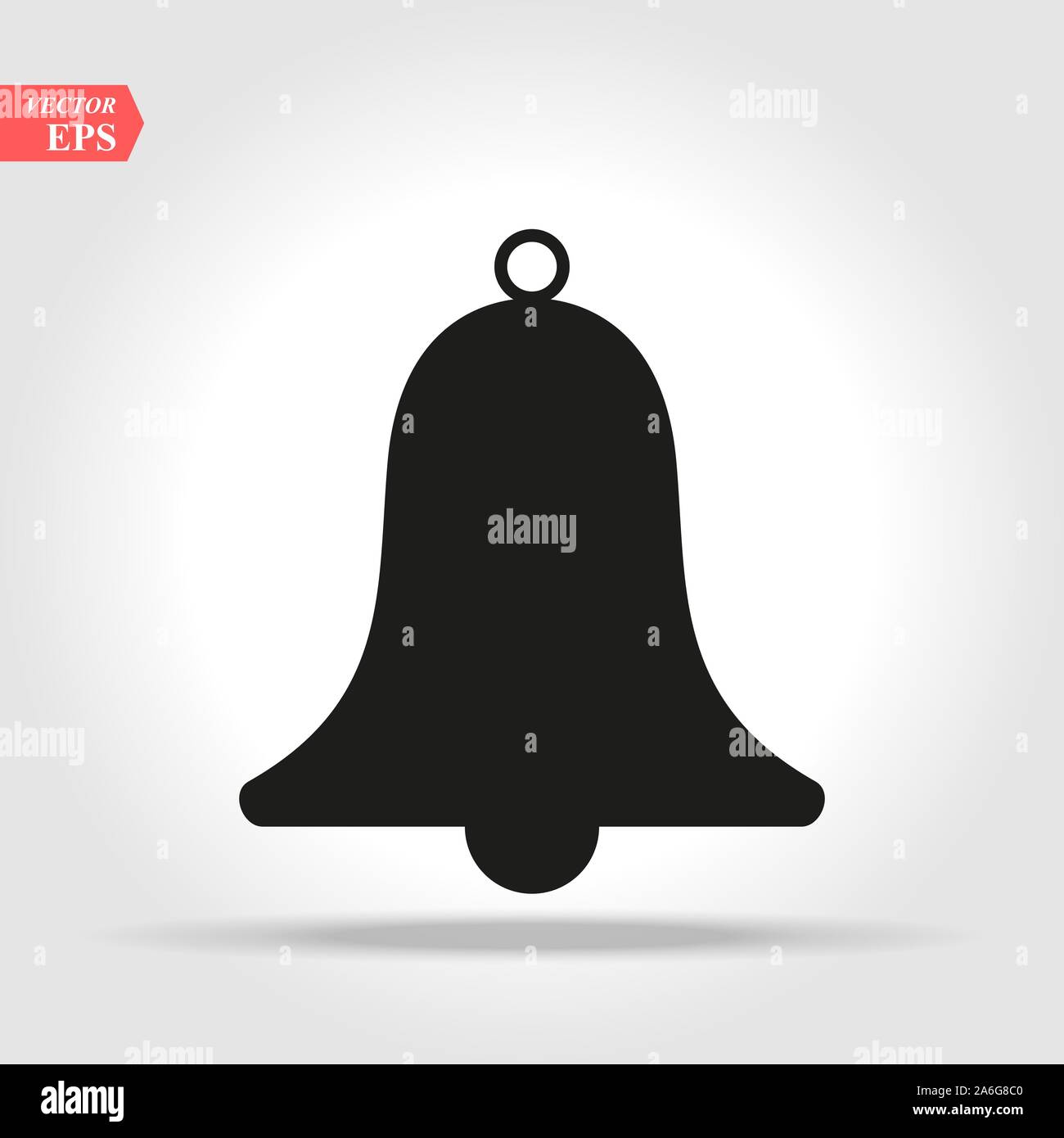 Notification bell icon for incoming inbox message. Bell for alarm clock ...