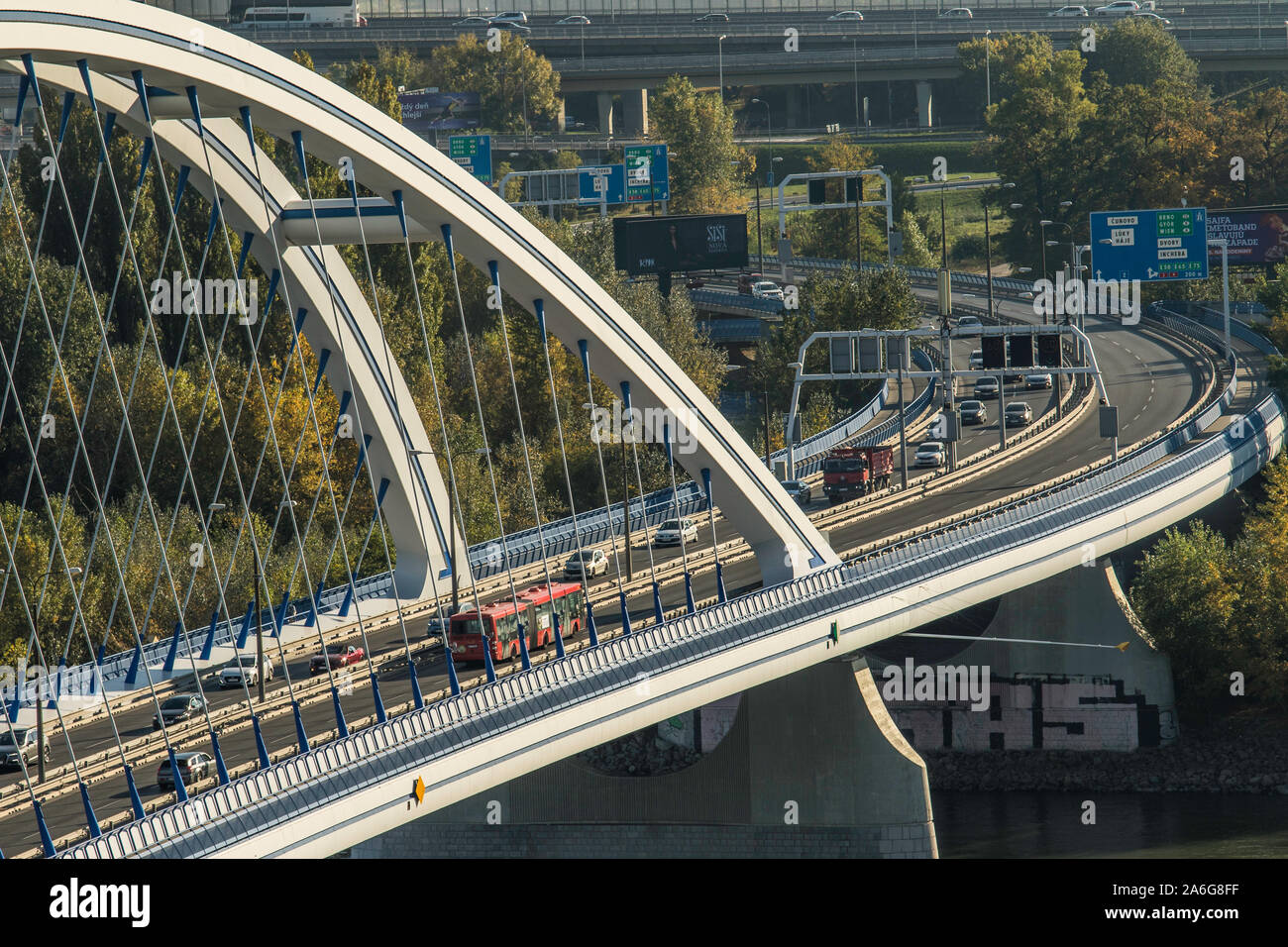Bratislava Slovakia- Apollo Bridge - Autumn misty morning - Oct 24 ...