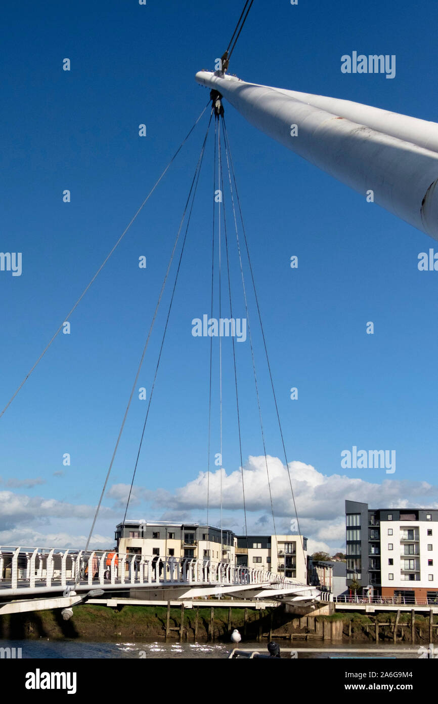 The Newport City Footbridge over the River Usk, Newport Gwent Stock ...