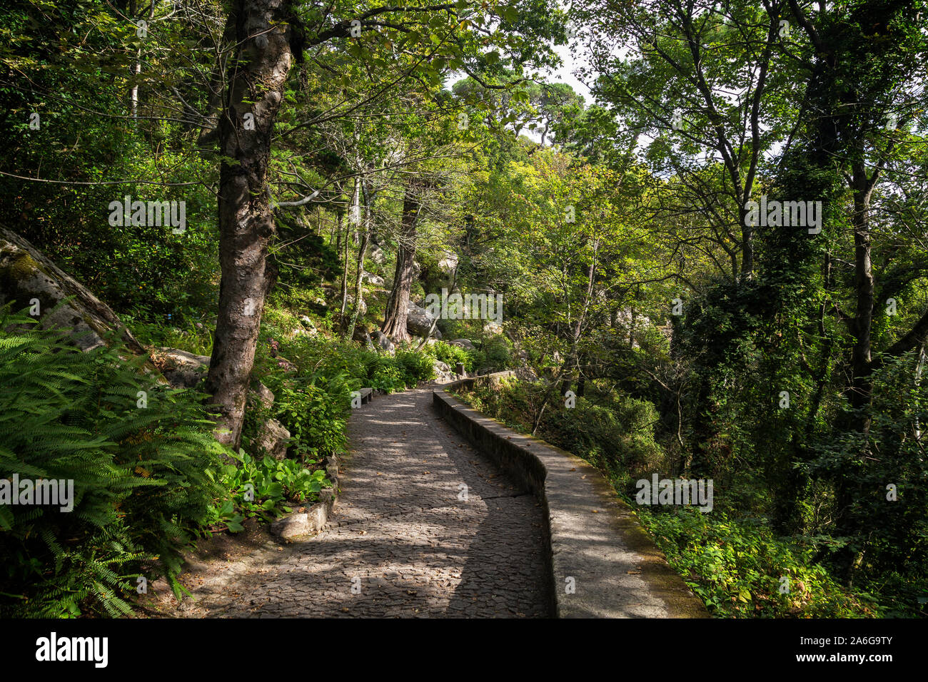 Footpath to medieval hilltop castle Castelo dos Mouros (The Castle of ...