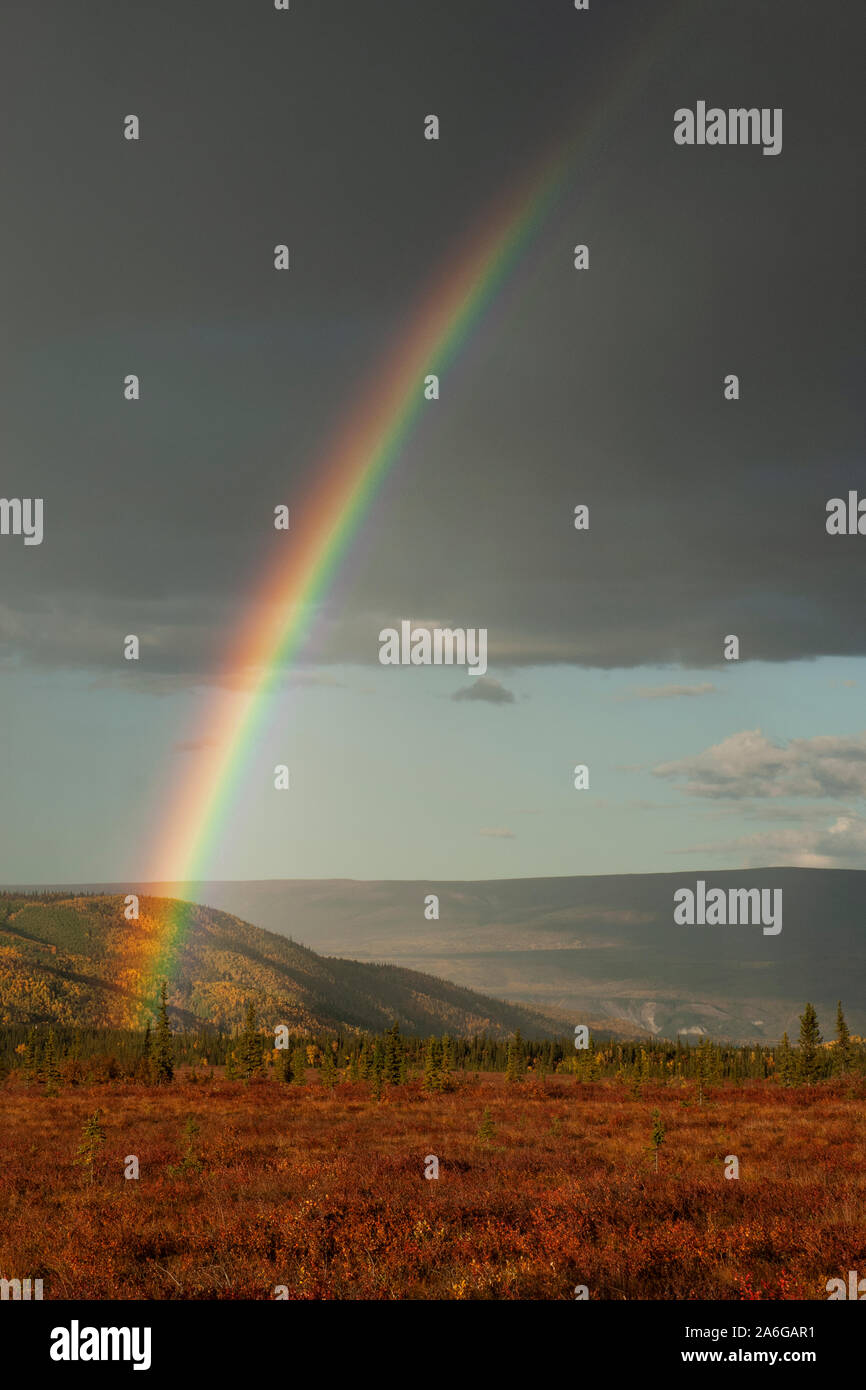 North America; United States; Alaska; Alaska Range Mountains; Rainbow ...