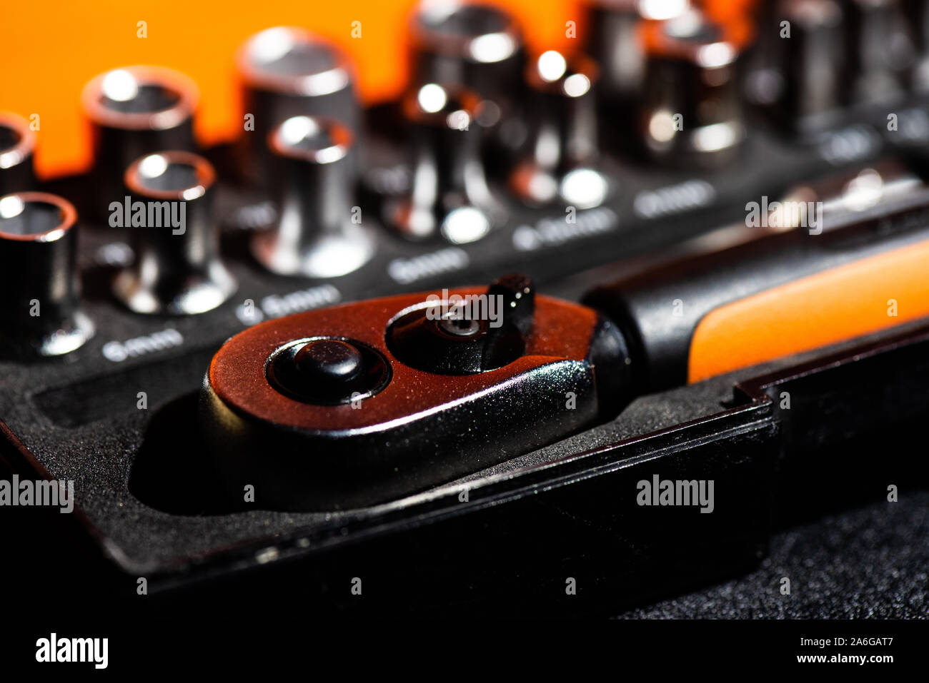 Socket set, Quick socket release ratchet Stock Photo - Alamy