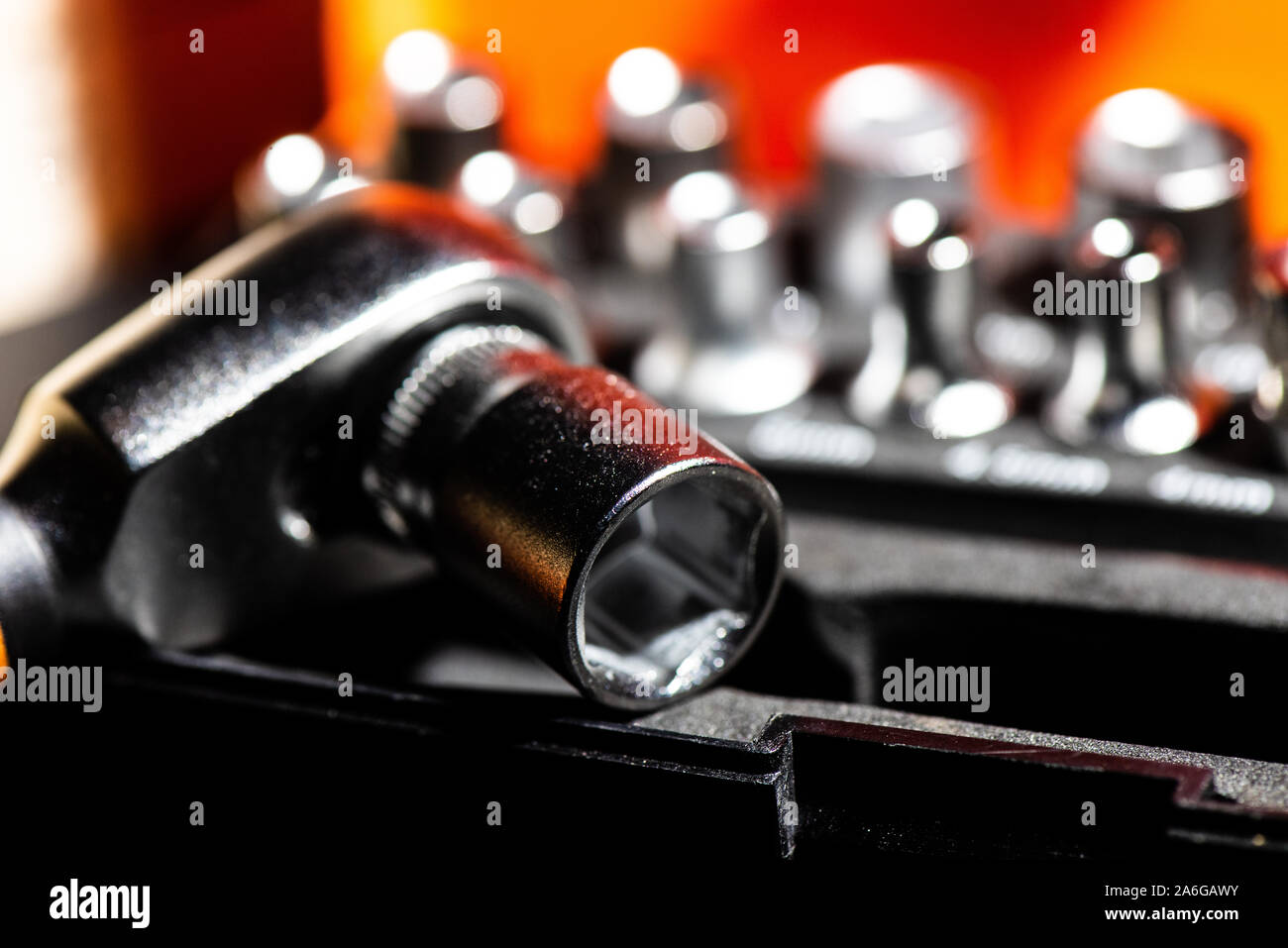 Socket set, Quick socket release ratchet Stock Photo - Alamy