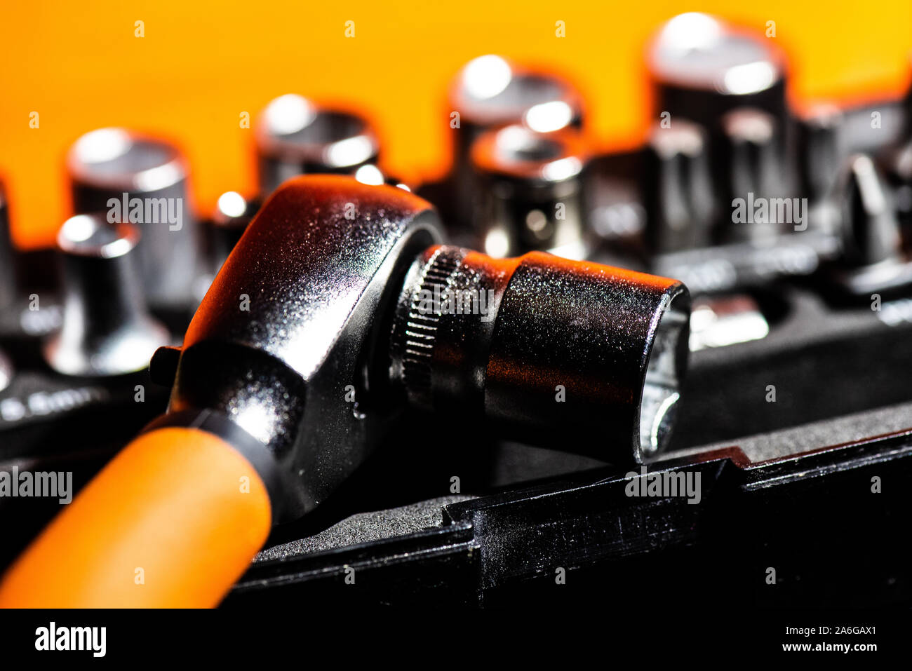Socket set, Quick socket release ratchet Stock Photo - Alamy