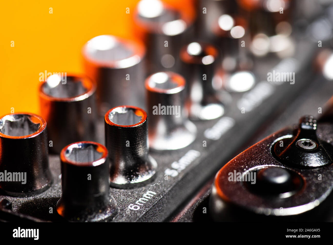 Socket set, Quick socket release ratchet Stock Photo - Alamy