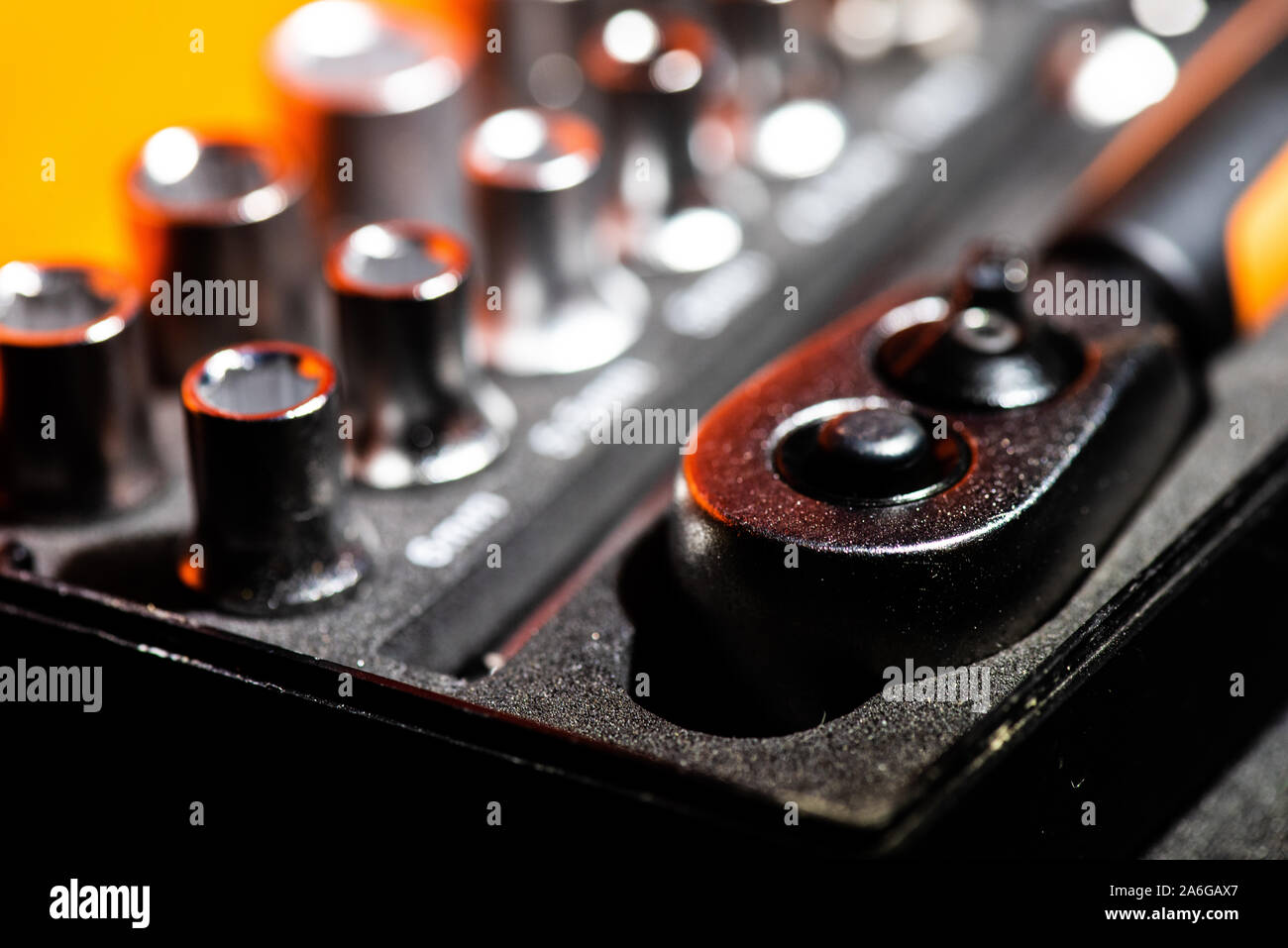 Socket set, Quick socket release ratchet Stock Photo - Alamy