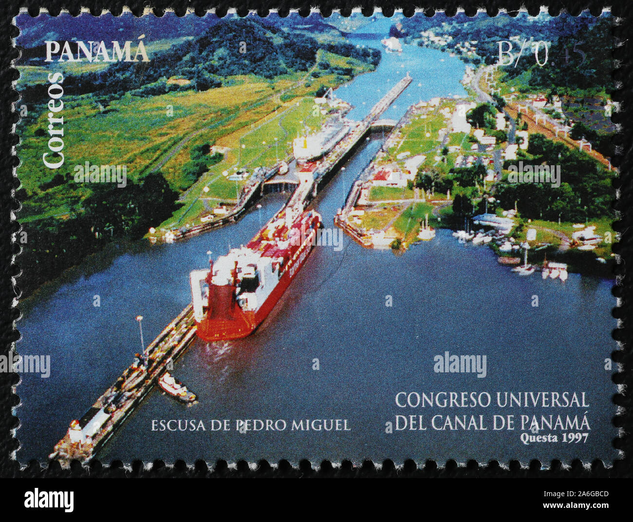 Aerial view panama canal on hi-res stock photography and images - Alamy