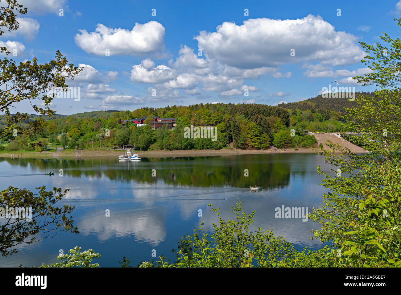 Lake Bigge near Sondern, Sauerland, Northrhine Westphalia, Germany ...