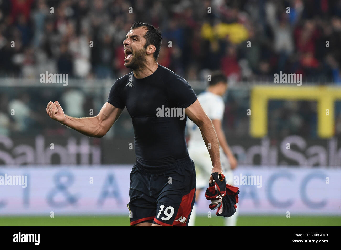 Genova, Italy, 26 Oct 2019, goran pandev (genoa), happiness during ...