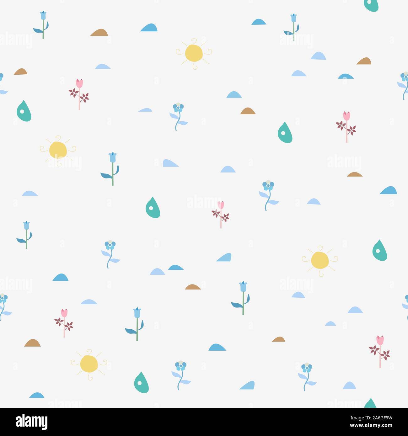 Simple Seamless Floral Pattern.For backgrounds, wallpapers, fabric ...
