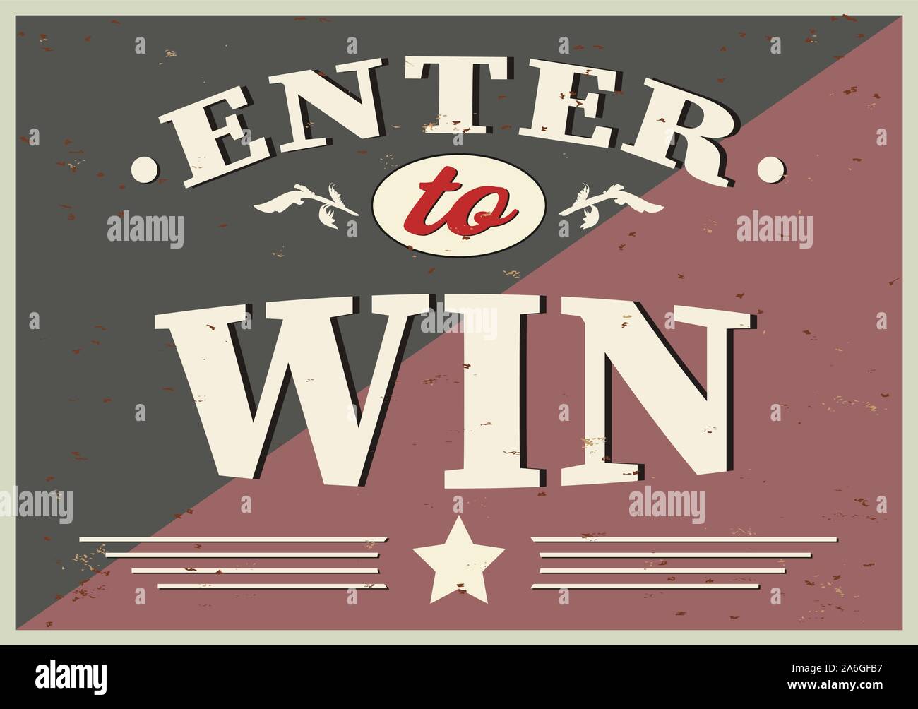 Enter to win lettering text banner. Vector illustration Stock Vector ...