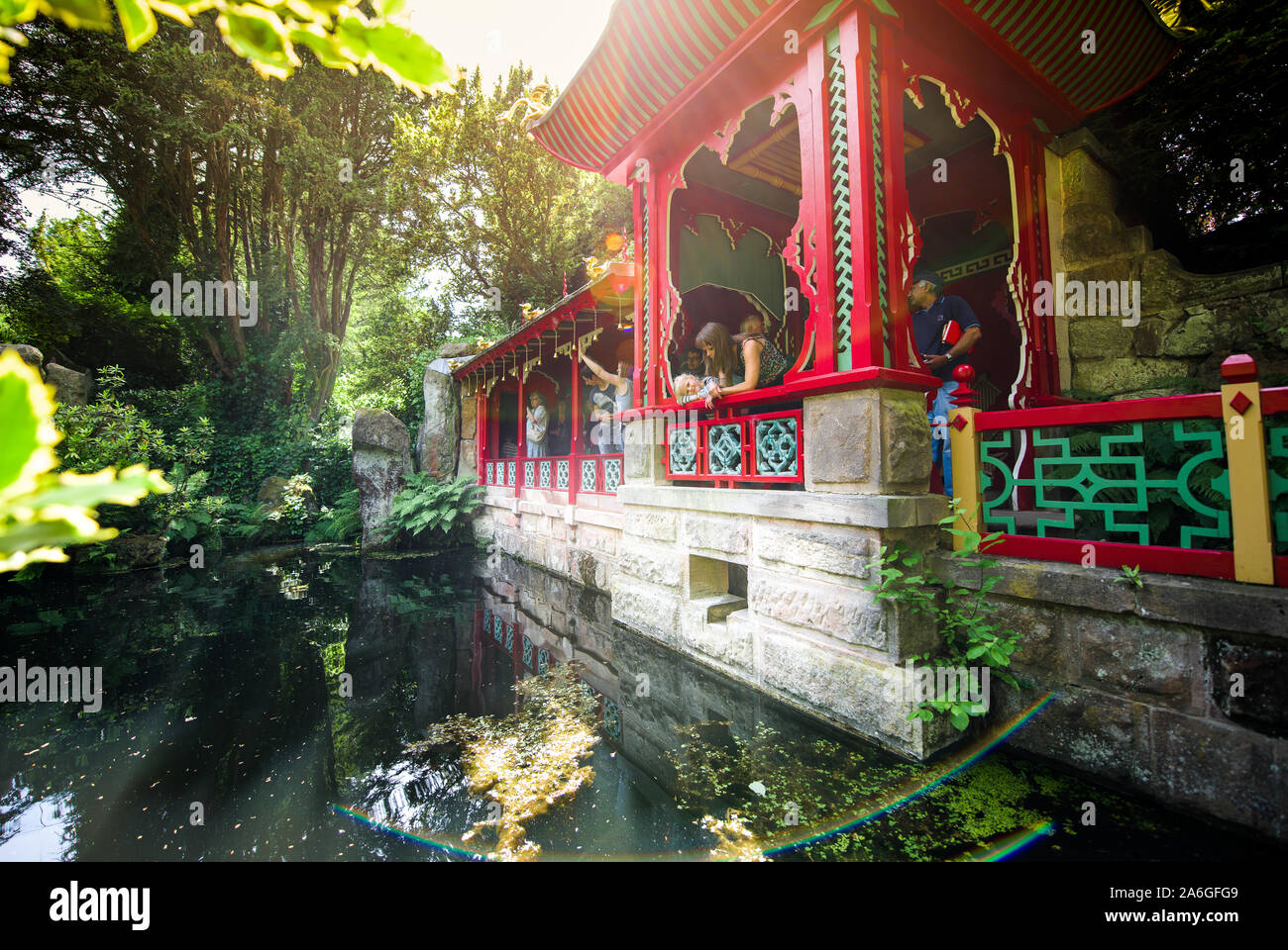 The China gardens, pagoda, Biddulph Grange National Trust landscaped ...