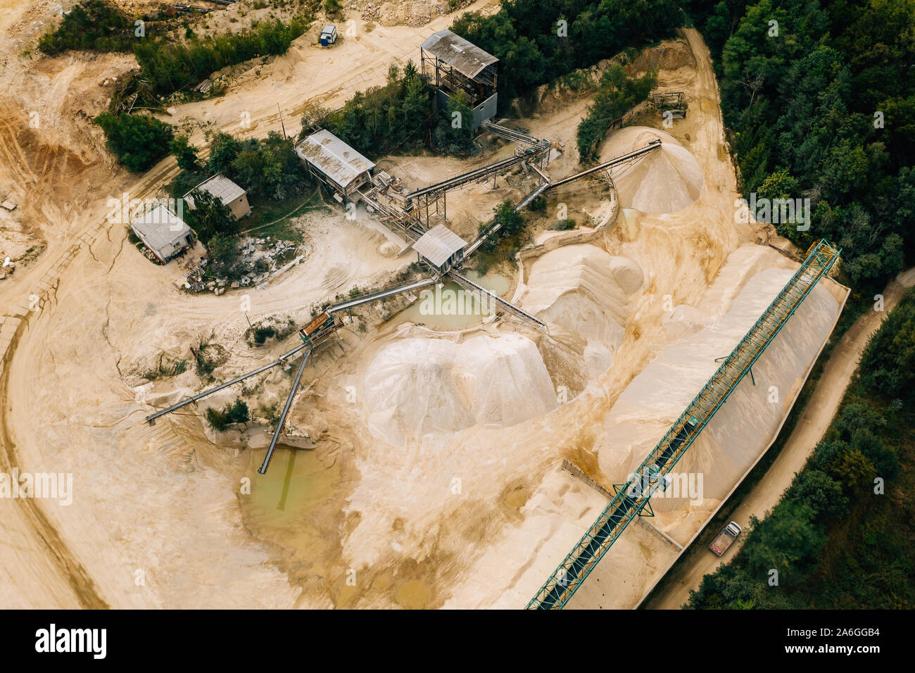 Aerial drone photography of a mining site Stock Photo - Alamy
