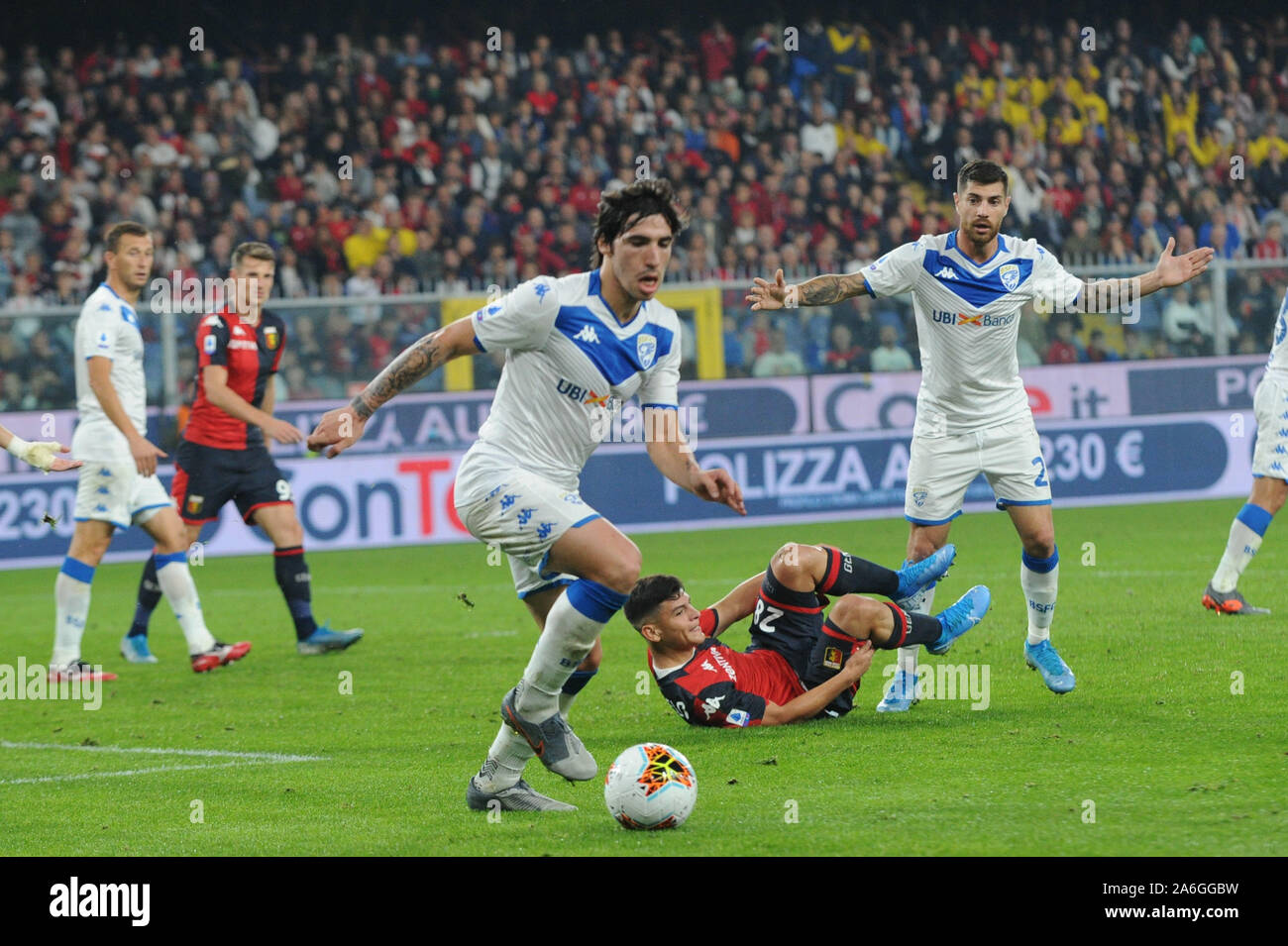 Genova, Italy, 26 Oct 2019, sandro tonali (brescia), kevin agudelo ...