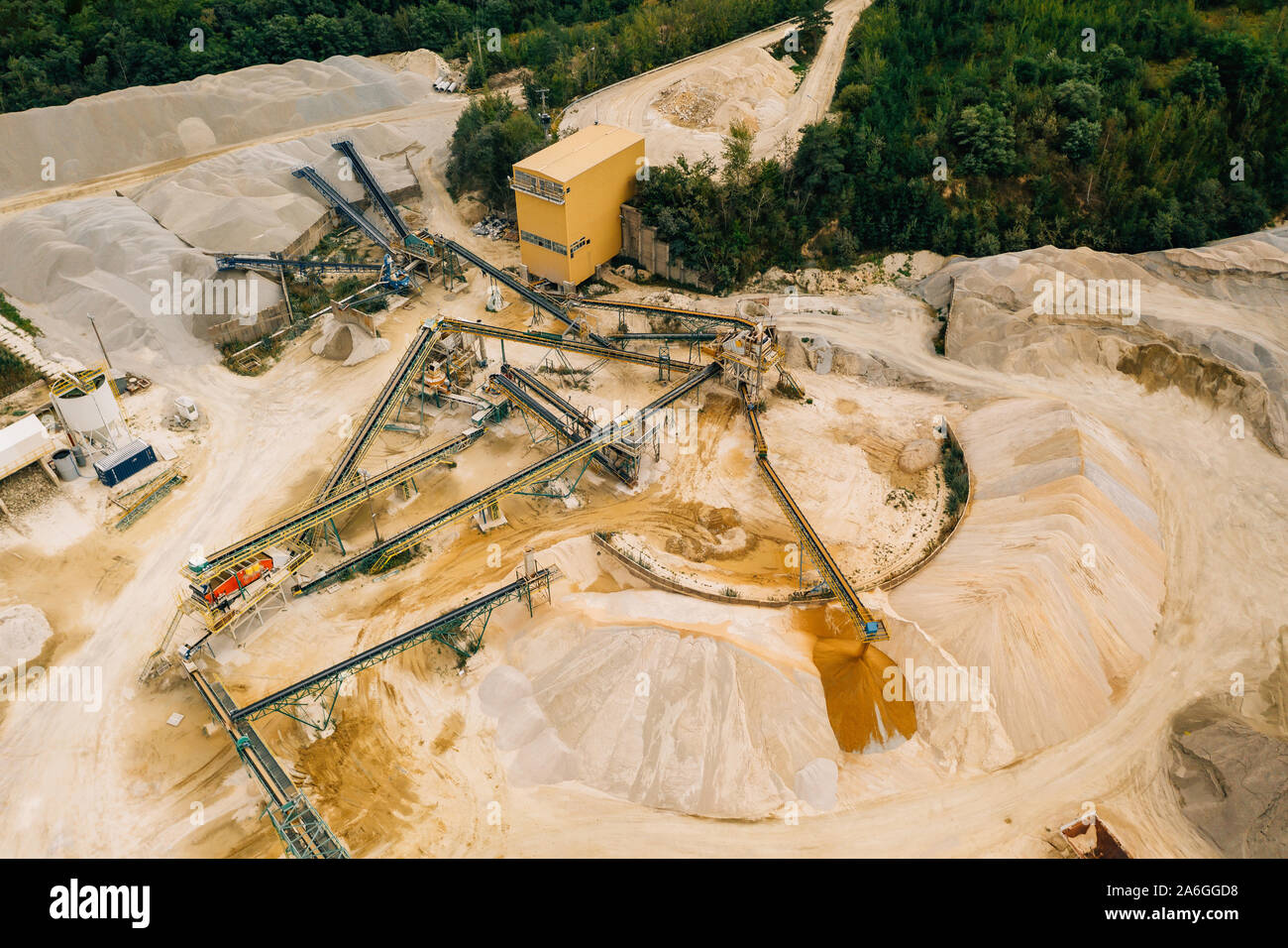 Aerial photography industrial quarry large hi-res stock photography and ...