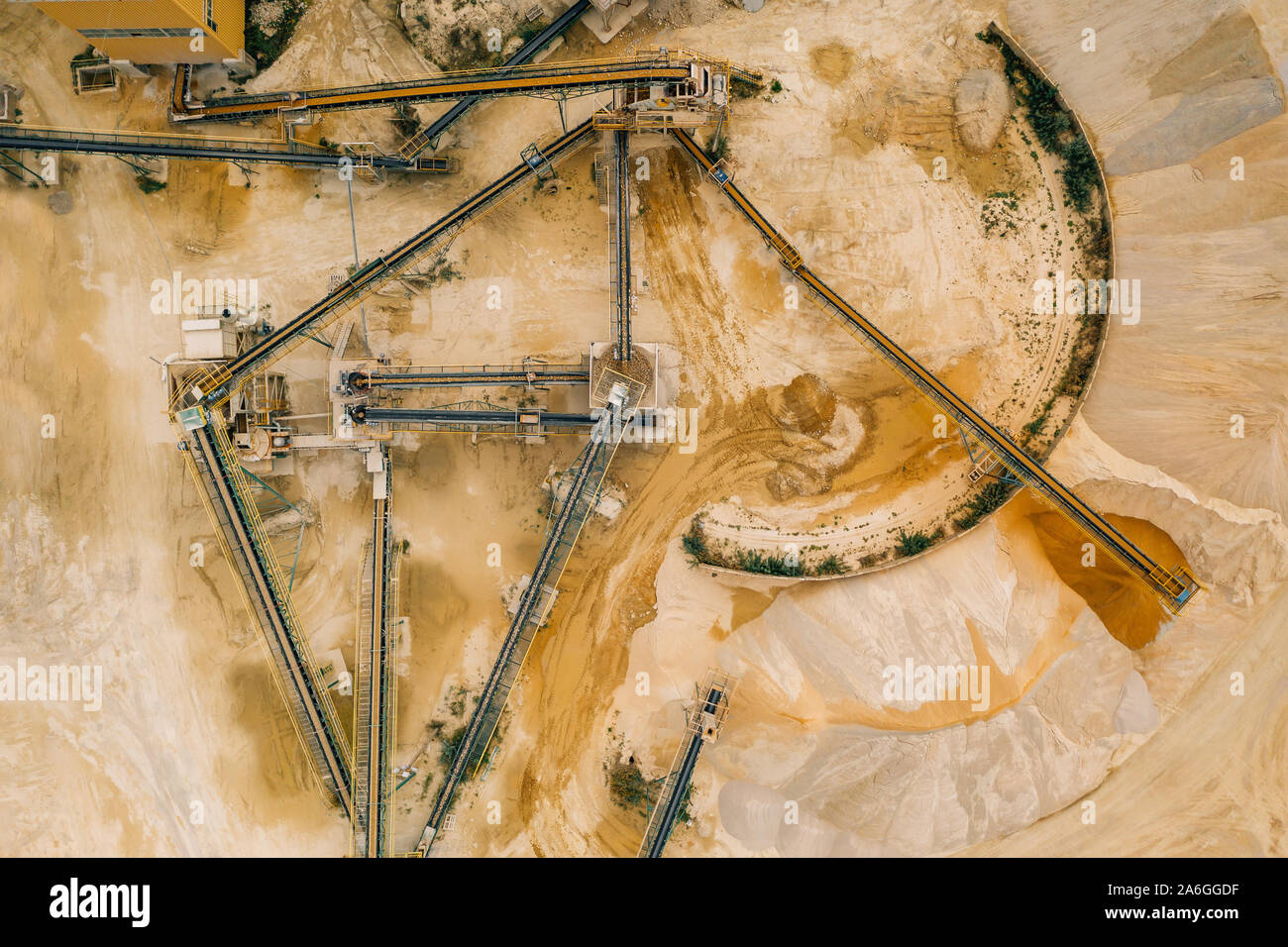 Aerial drone photography of a mining site Stock Photo - Alamy