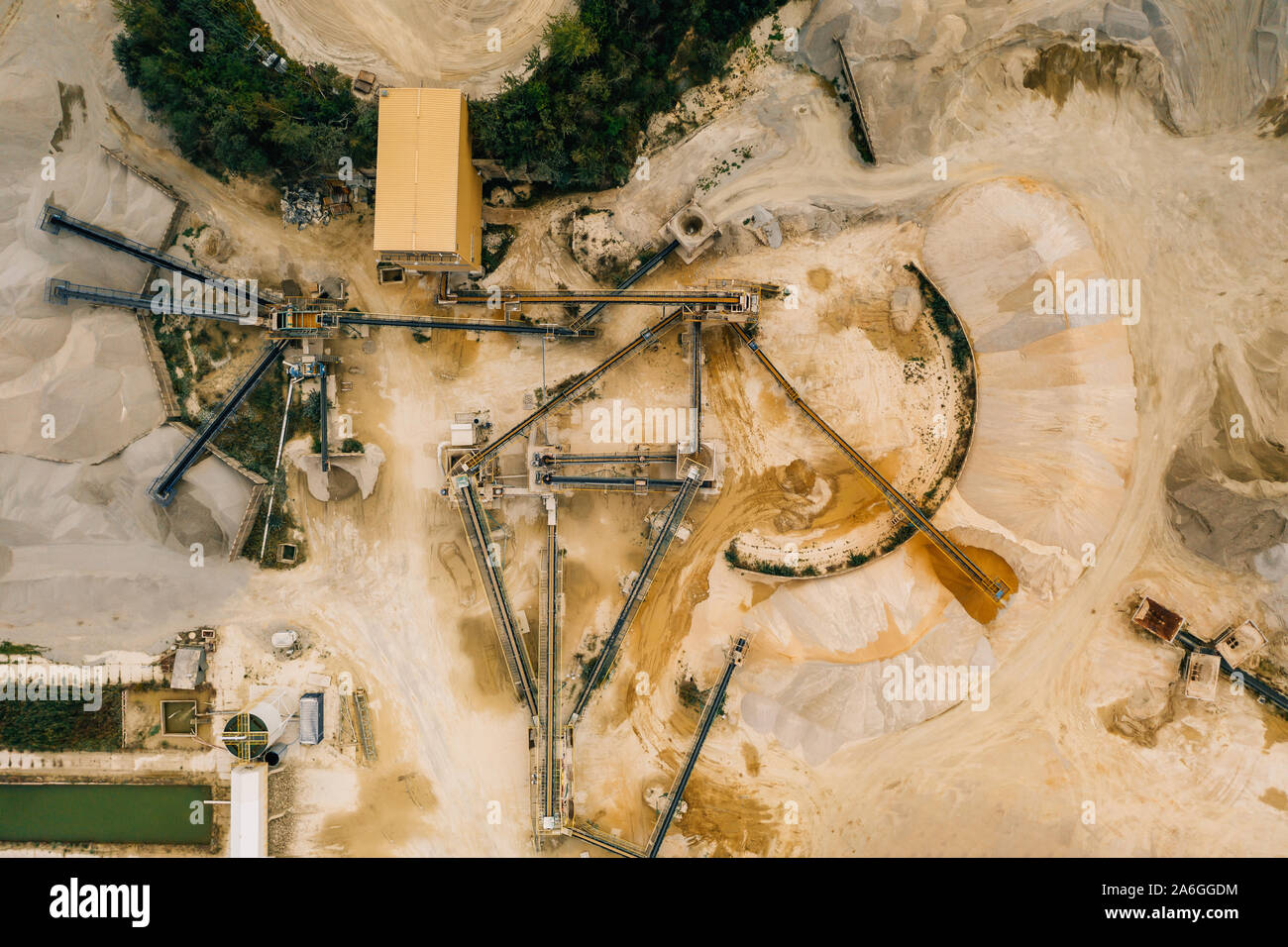 Aerial drone photography of a mining site Stock Photo - Alamy