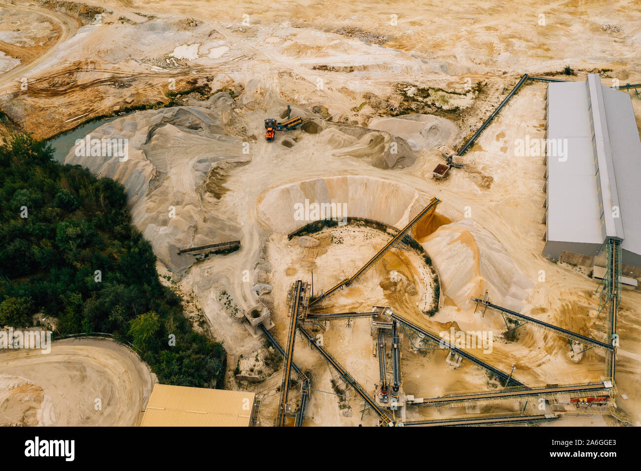 Aerial drone photography of a mining site Stock Photo - Alamy
