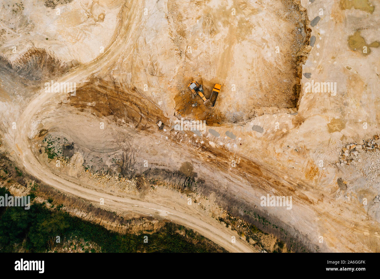 Aerial drone photography of a mining site Stock Photo - Alamy
