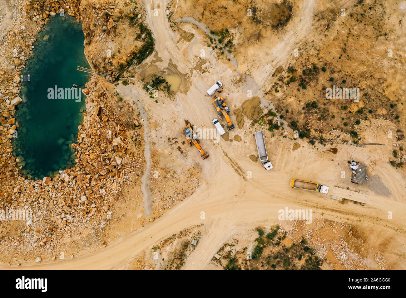 Aerial drone photography of a mining site Stock Photo - Alamy