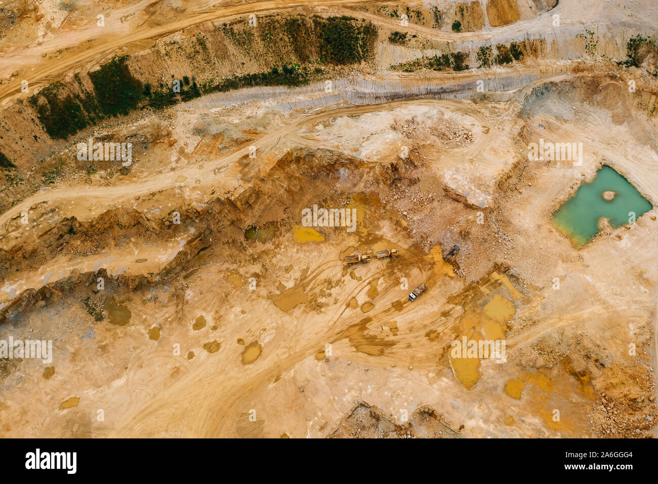 Aerial drone photography of a mining site Stock Photo - Alamy
