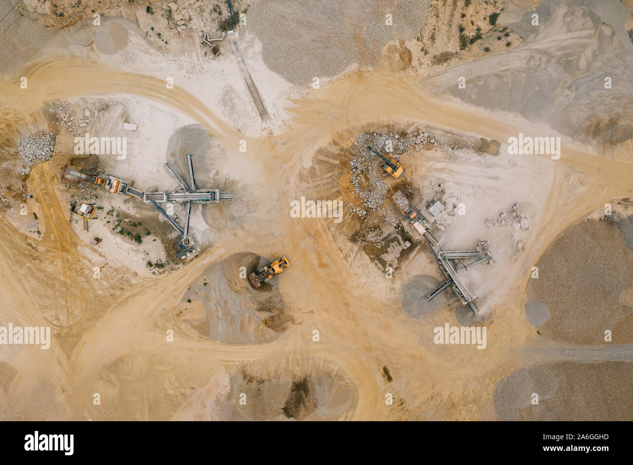 Aerial drone photography of a mining site Stock Photo - Alamy