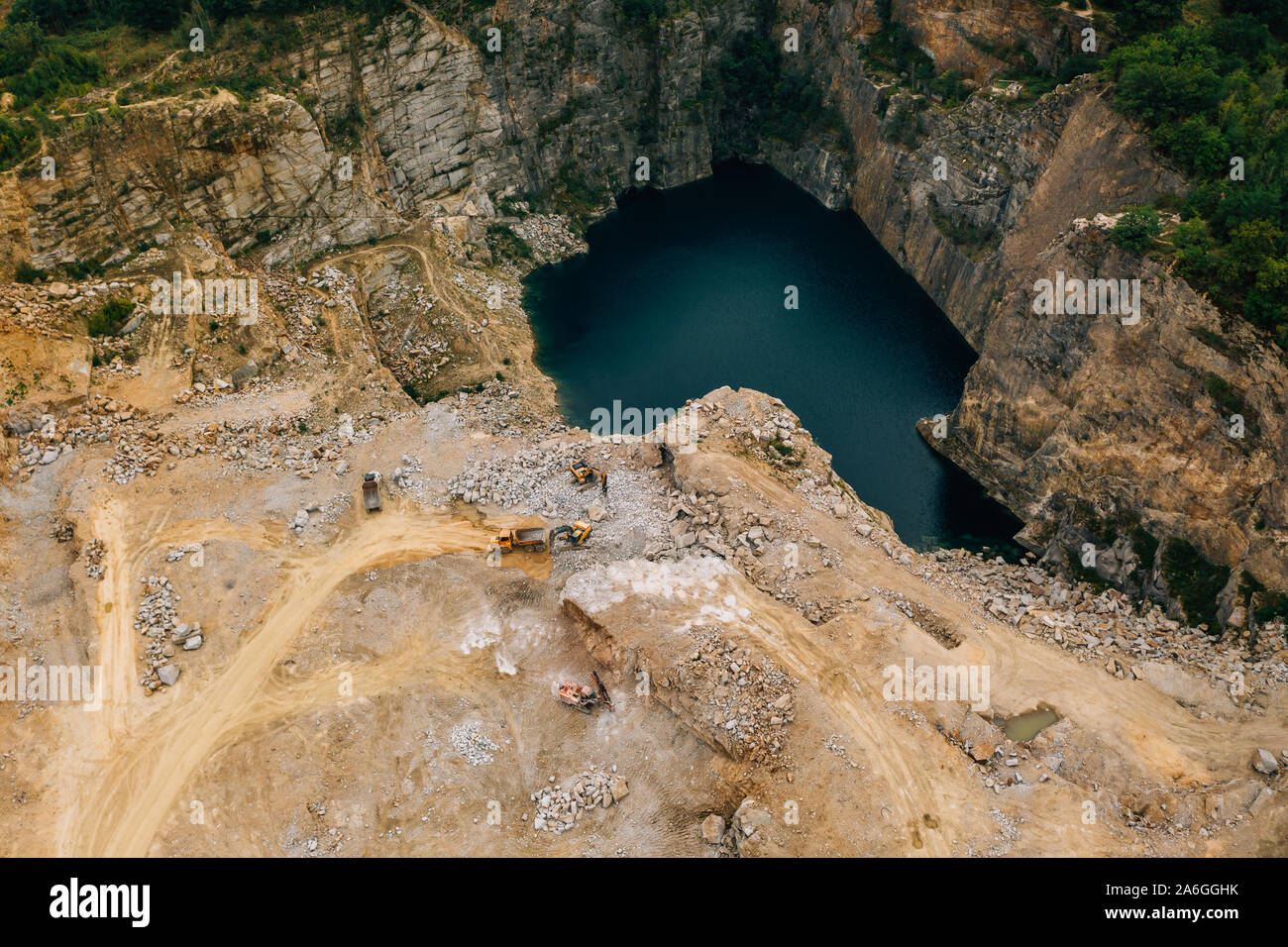 Aerial drone photography of a mining site Stock Photo - Alamy