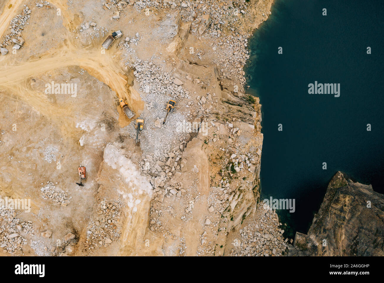 Aerial drone photography of a mining site Stock Photo - Alamy