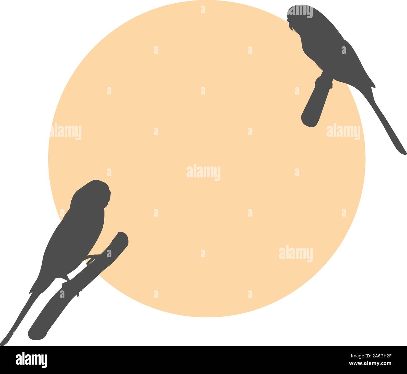 Two bird Flat Icon. Vector Illustration Stock Vector Image & Art - Alamy