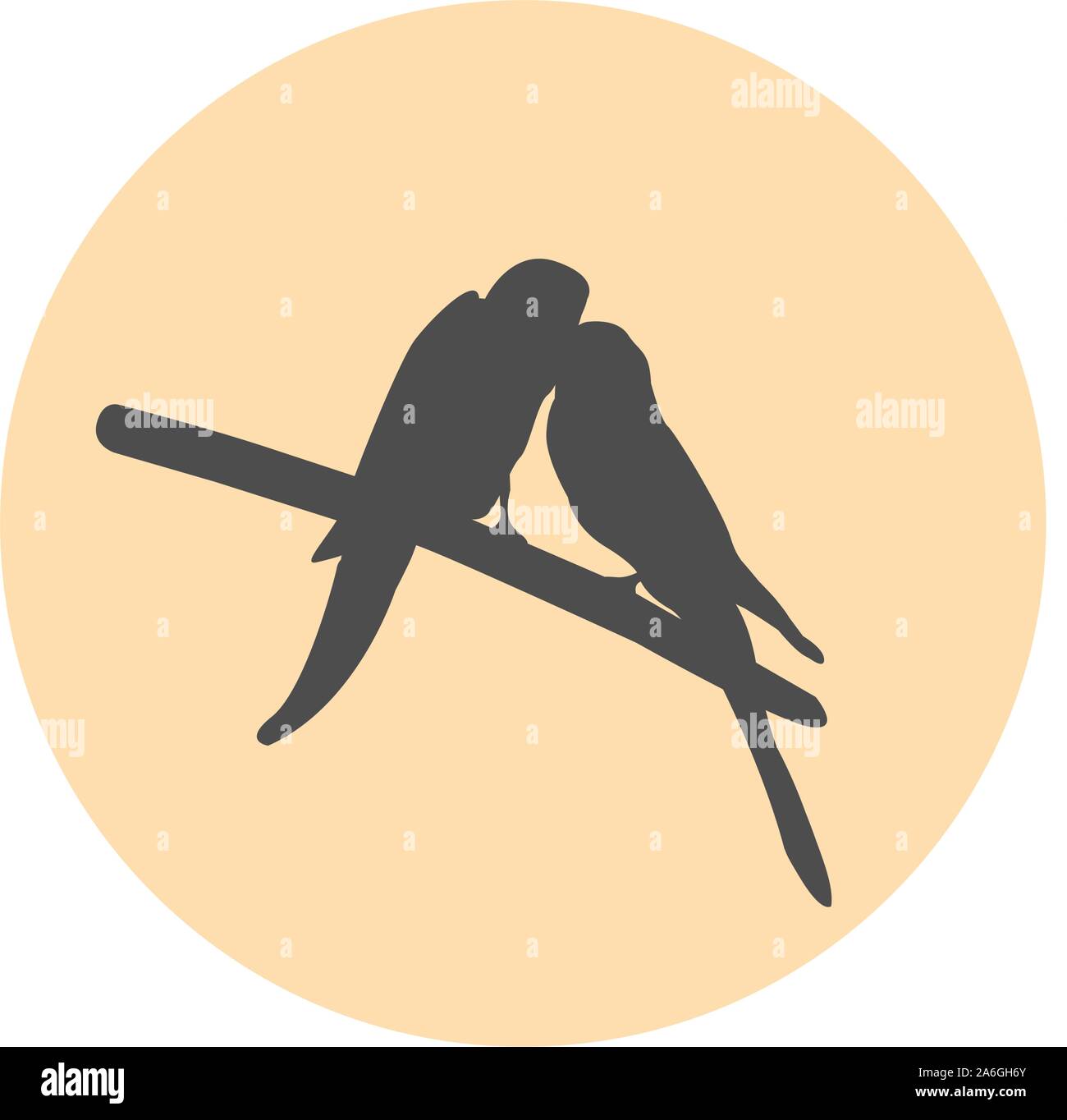 Two bird Flat Icon. Vector Illustration Stock Vector Image & Art - Alamy