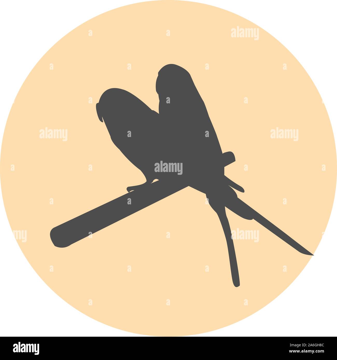 Two bird Flat Icon. Vector Illustration Stock Vector Image & Art - Alamy