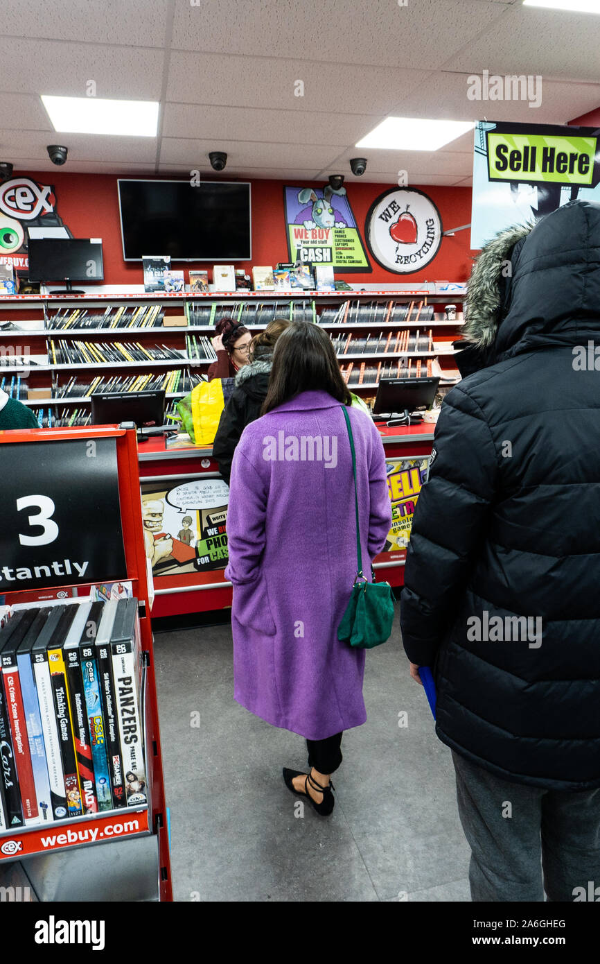 The CEX store, shop in Stafford town centre, Stoke on Trent, Staffordshire, technology trade in ...