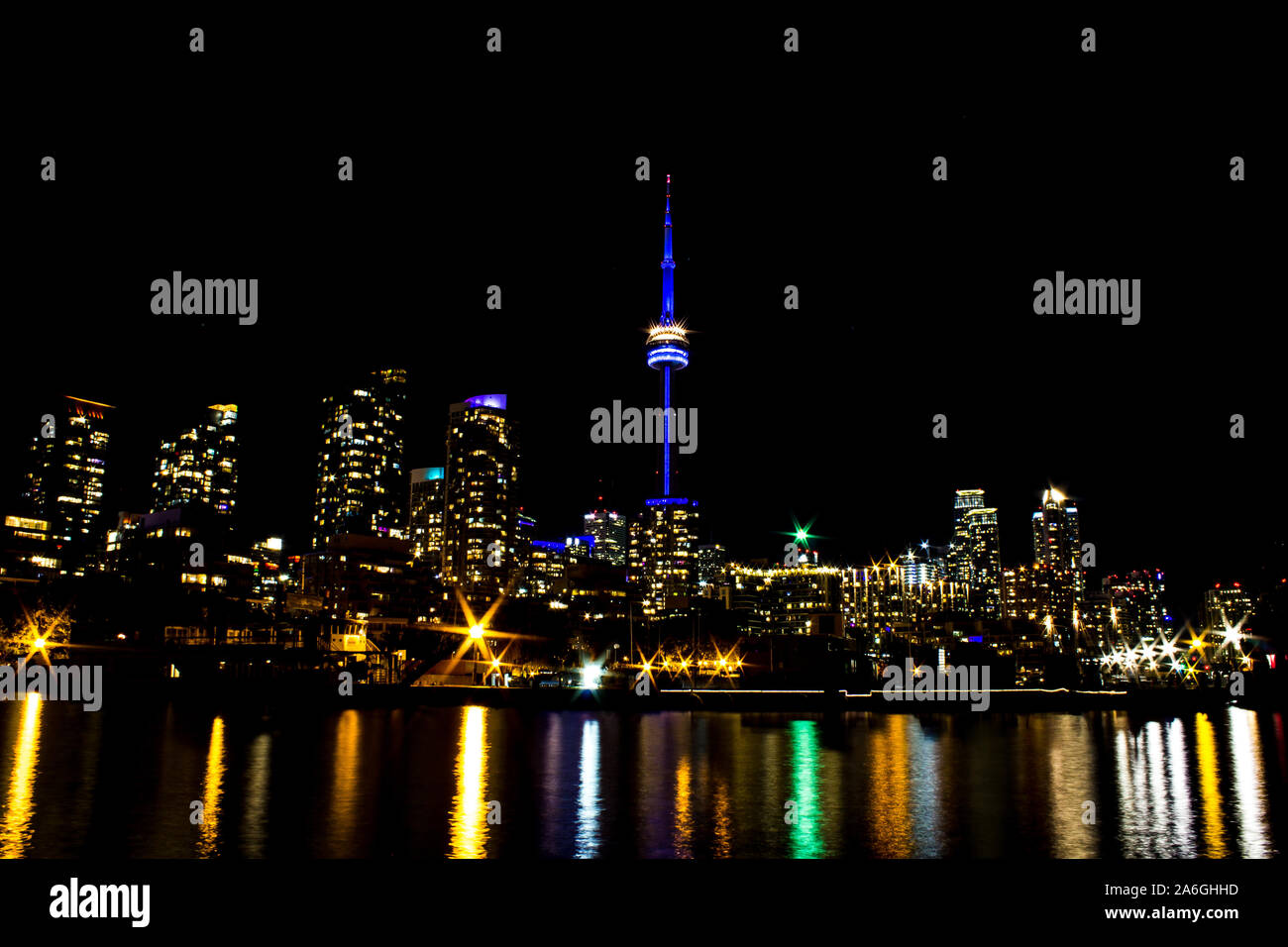Toronto Skyline at Night Stock Photo - Alamy