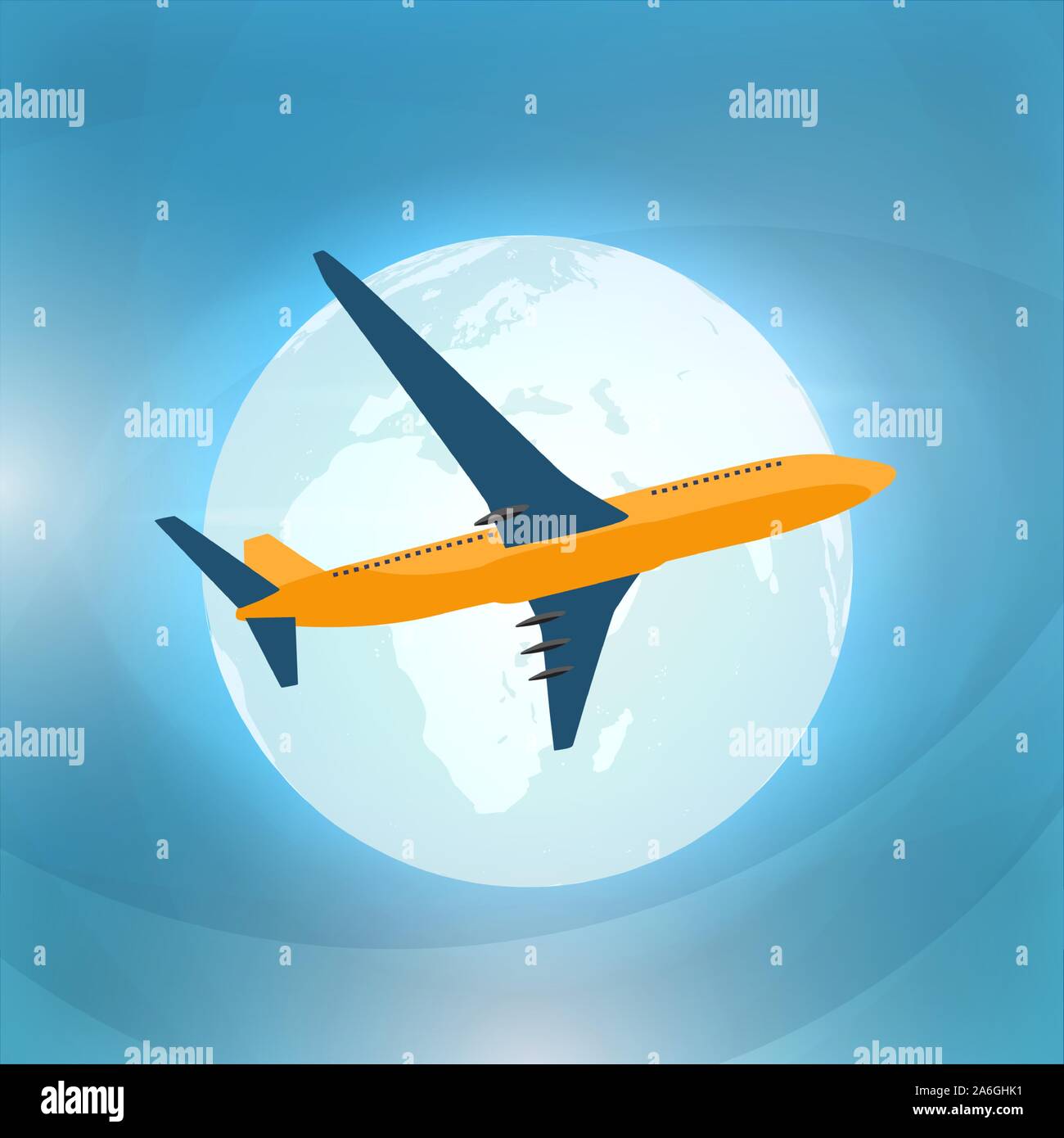Abstract Airplane Transportation Background. Vector Illustration Stock ...