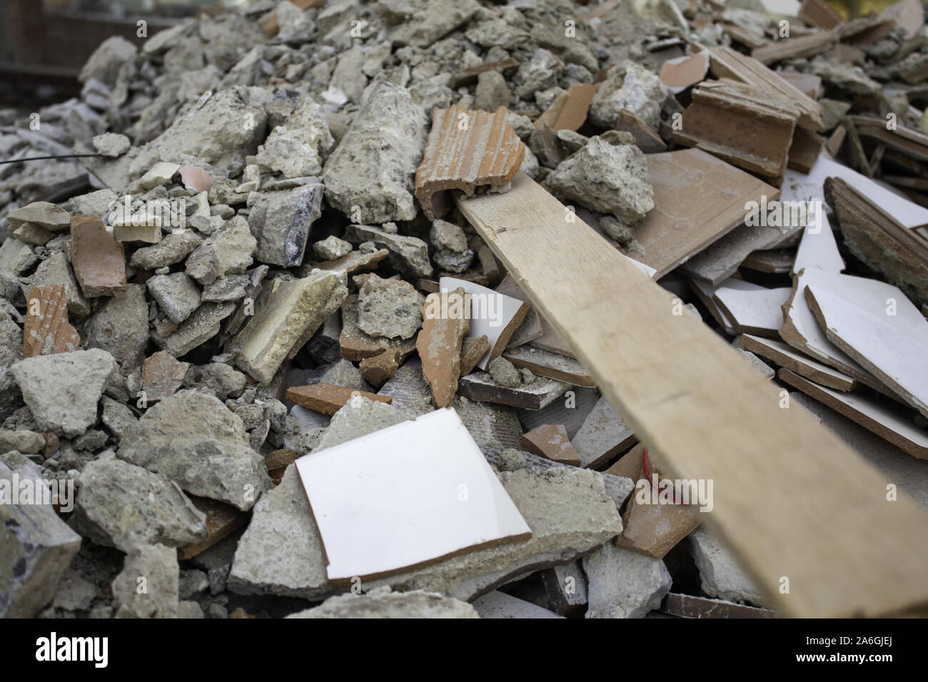 Construction rubble broken tiles hi-res stock photography and images ...