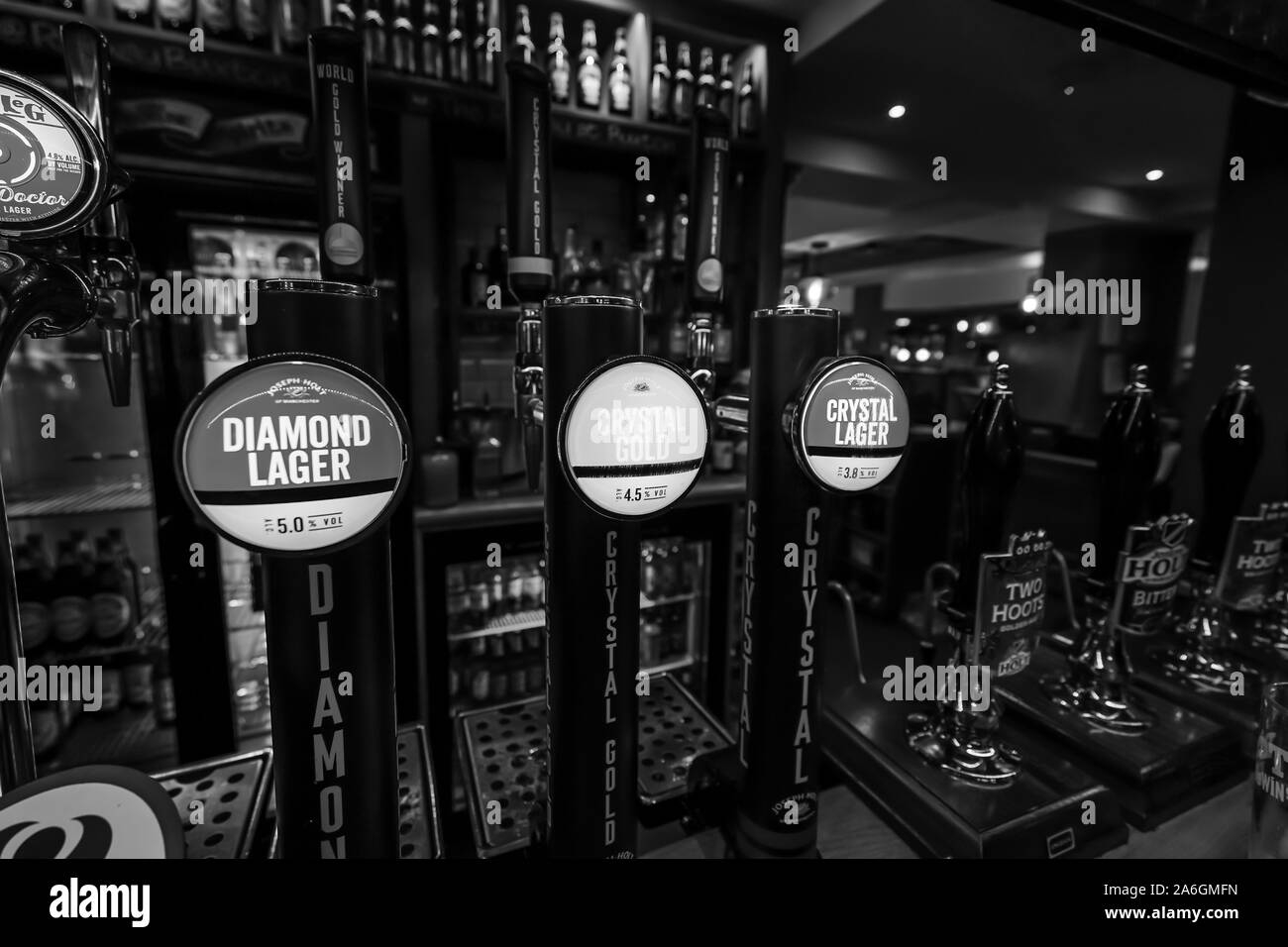 Beverage selection Black and White Stock Photos & Images - Alamy