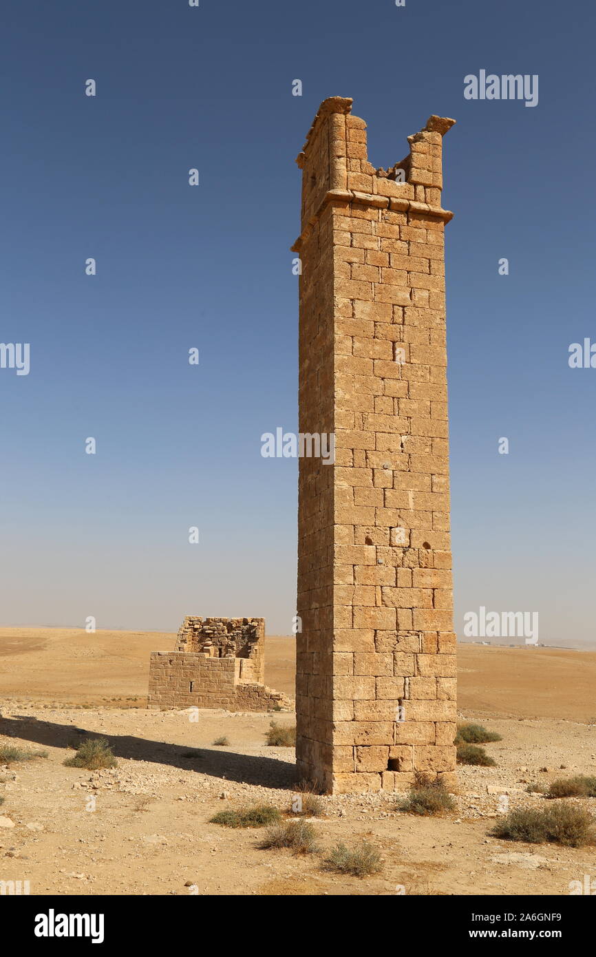 Square Building and Stylite Tower, Umm Ar Rasas, Roman period UNESCO ...