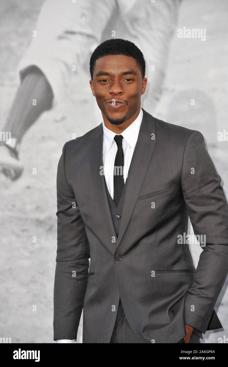 LOS ANGELES, CA. April 09, 2013: Chadwick Boseman at the Los Angeles ...