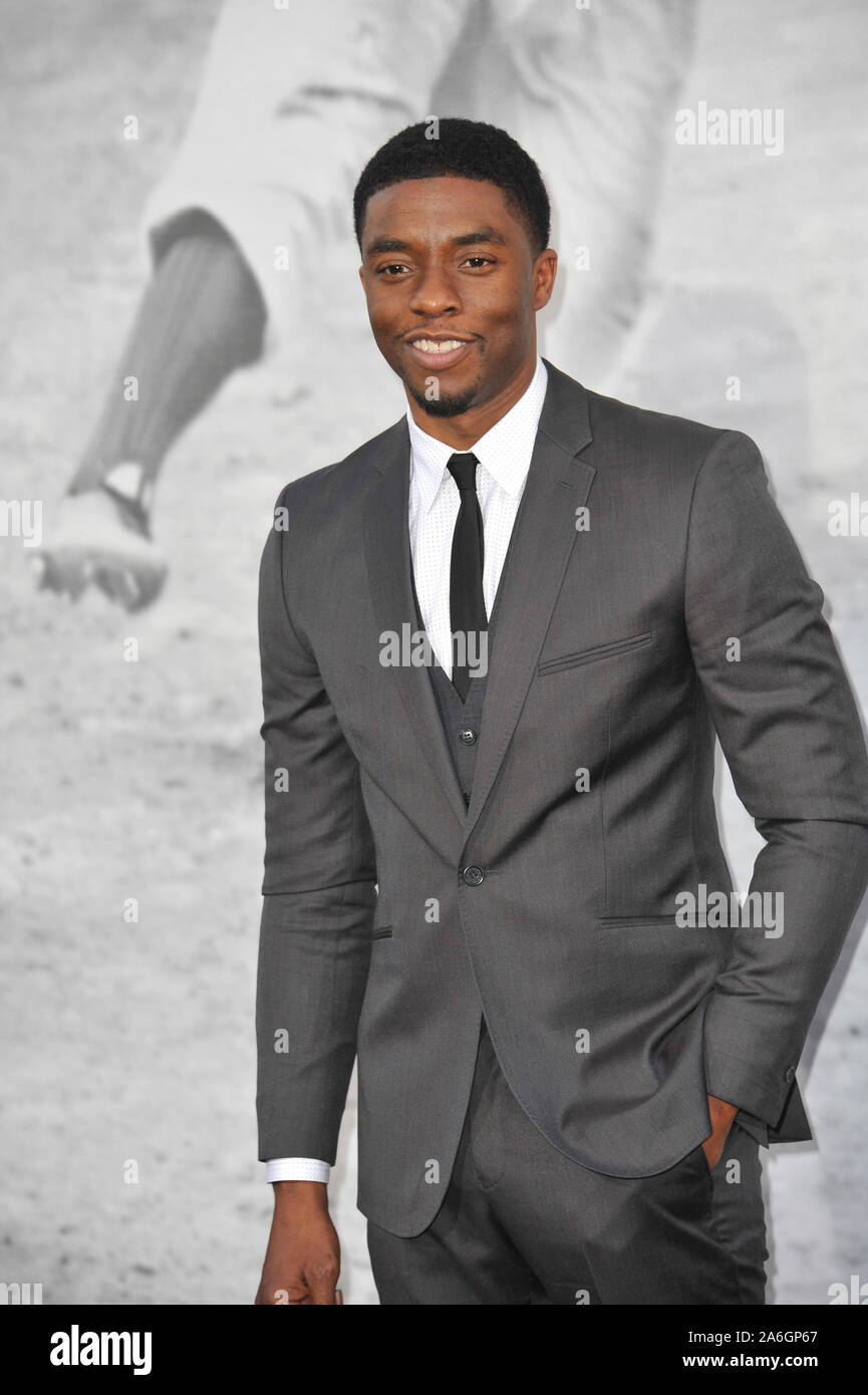 LOS ANGELES, CA. April 09, 2013: Chadwick Boseman at the Los Angeles ...