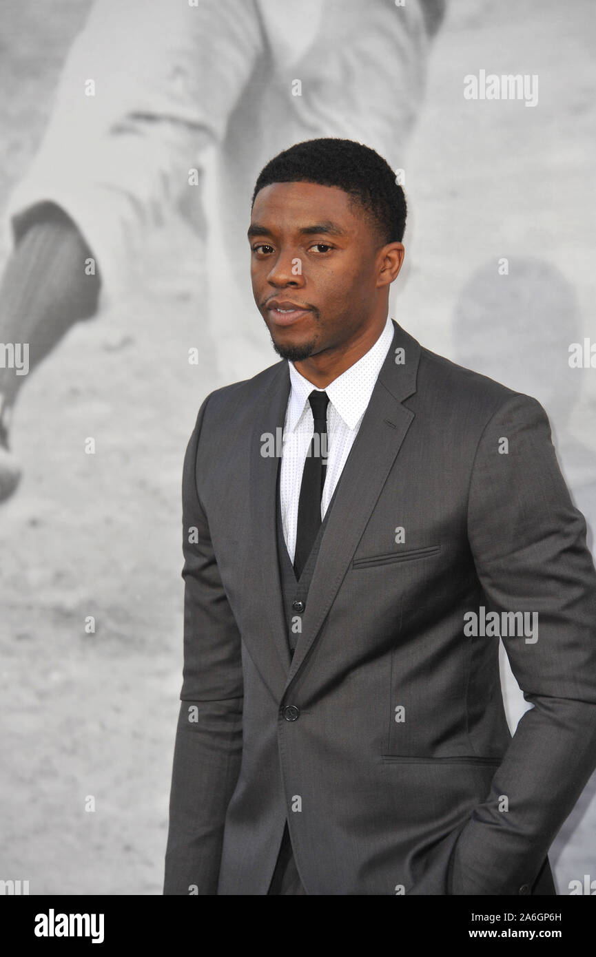 LOS ANGELES, CA. April 09, 2013: Chadwick Boseman at the Los Angeles ...