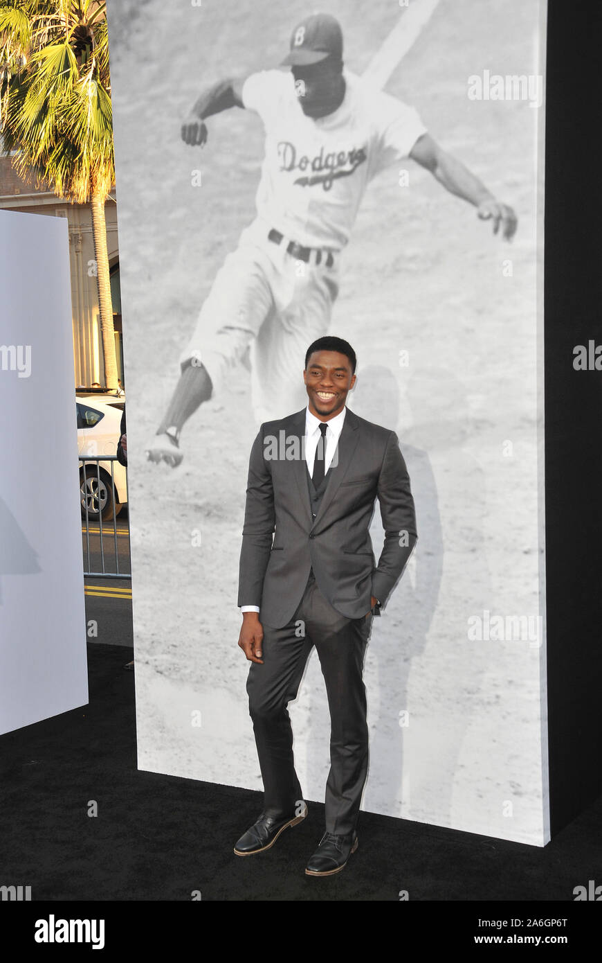 LOS ANGELES, CA. April 09, 2013: Chadwick Boseman at the Los Angeles ...