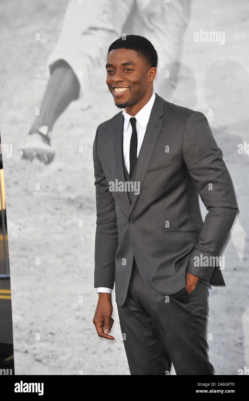 LOS ANGELES, CA. April 09, 2013: Chadwick Boseman at the Los Angeles ...