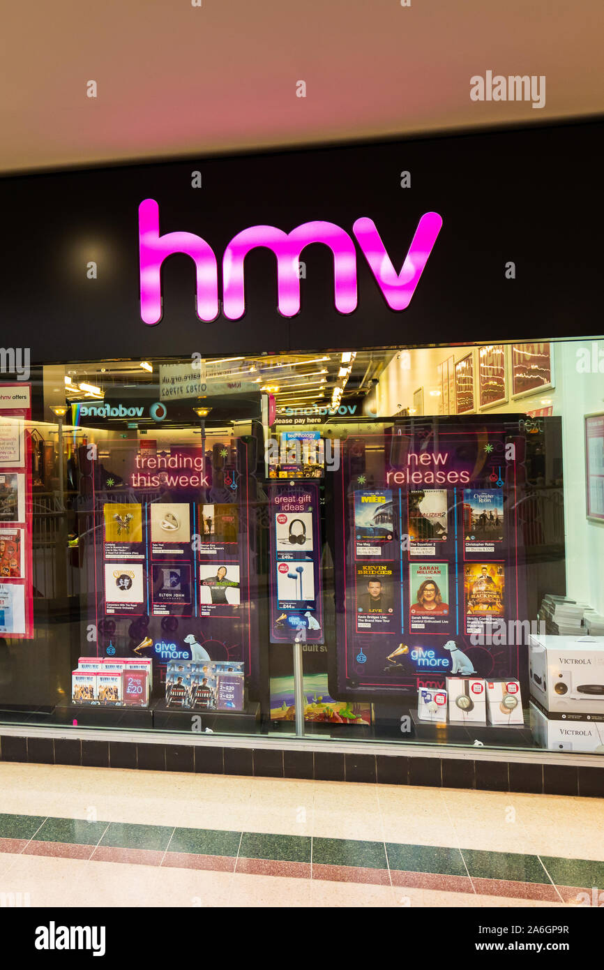 The HMV music store, shop in the Into Potteries Shopping centre ...