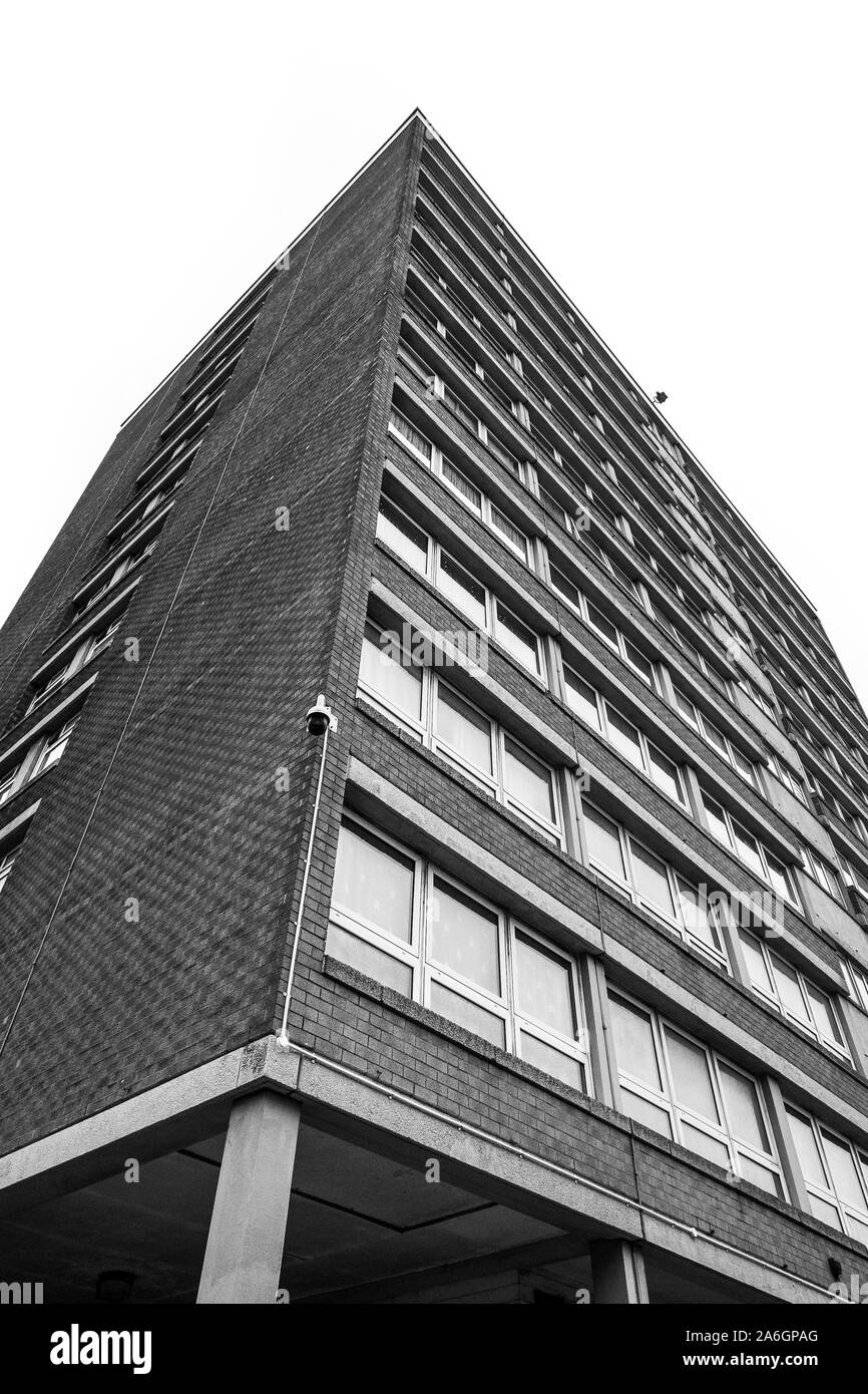 High rise tower blocks, flats built in the city of Stoke on Trent to ...