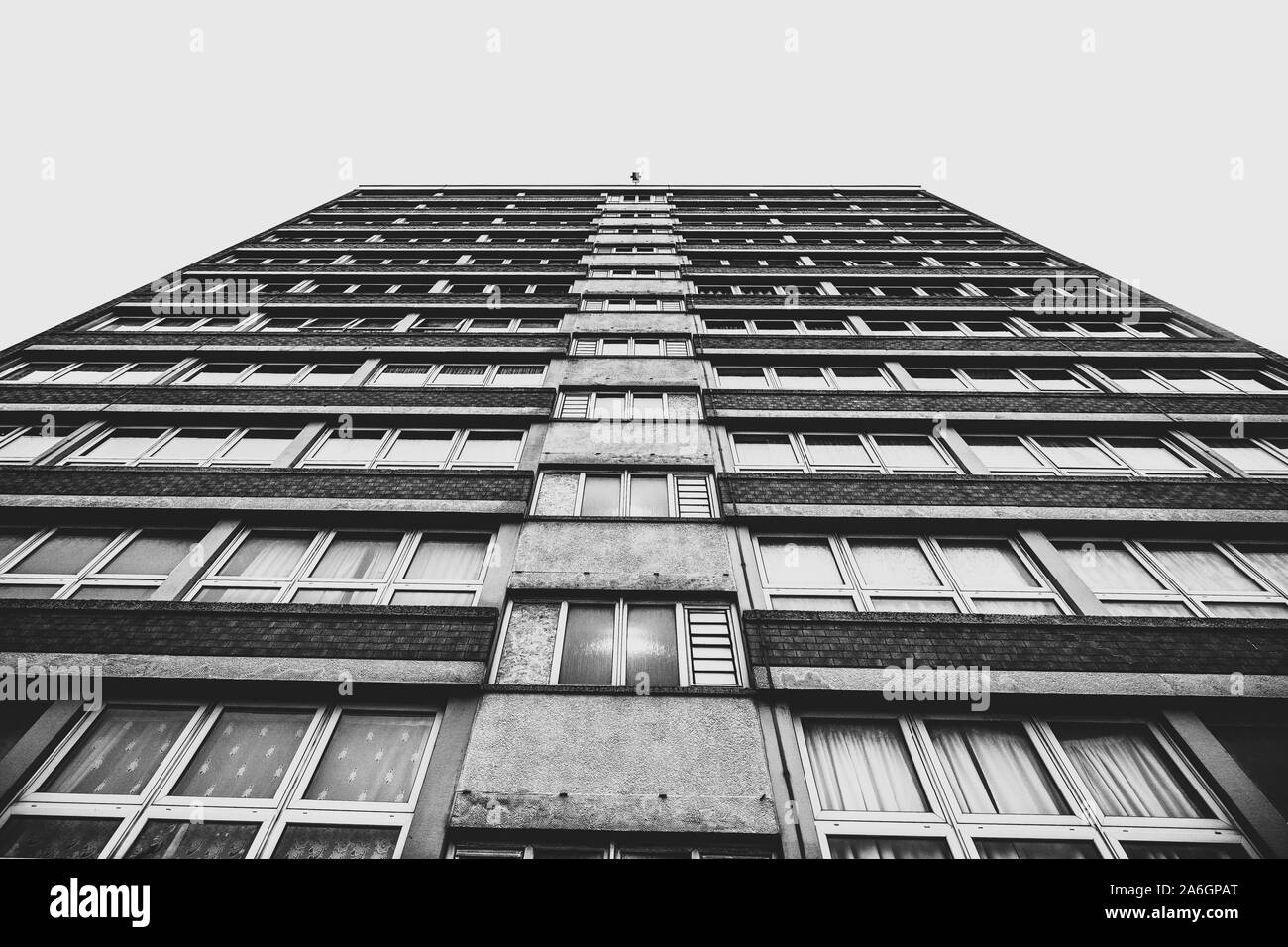 High rise tower blocks, flats built in the city of Stoke on Trent to ...