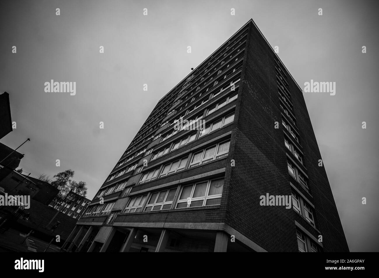 High rise flats balcony uk Black and White Stock Photos & Images - Alamy