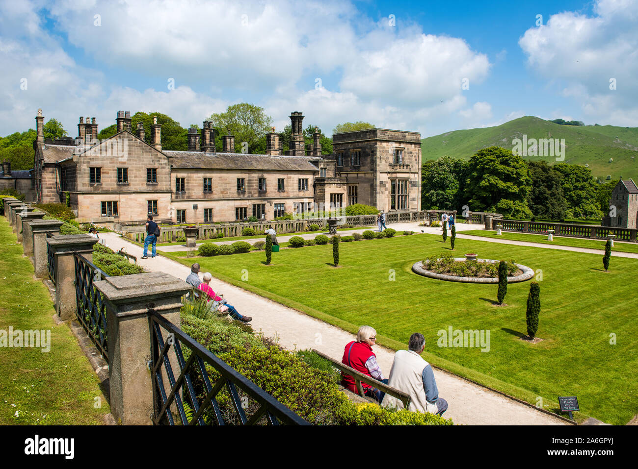 Children and families enjoy a day out at Ilam hall, by the Dovedale ...