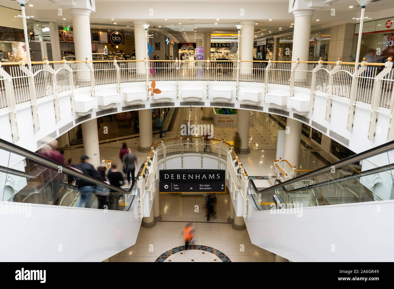 Customers, people shopping in the Intu Potteries Shopping Centre in ...